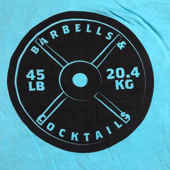 Tops | Barbells And Cocktails Turquoise Tank Top | Poshmark